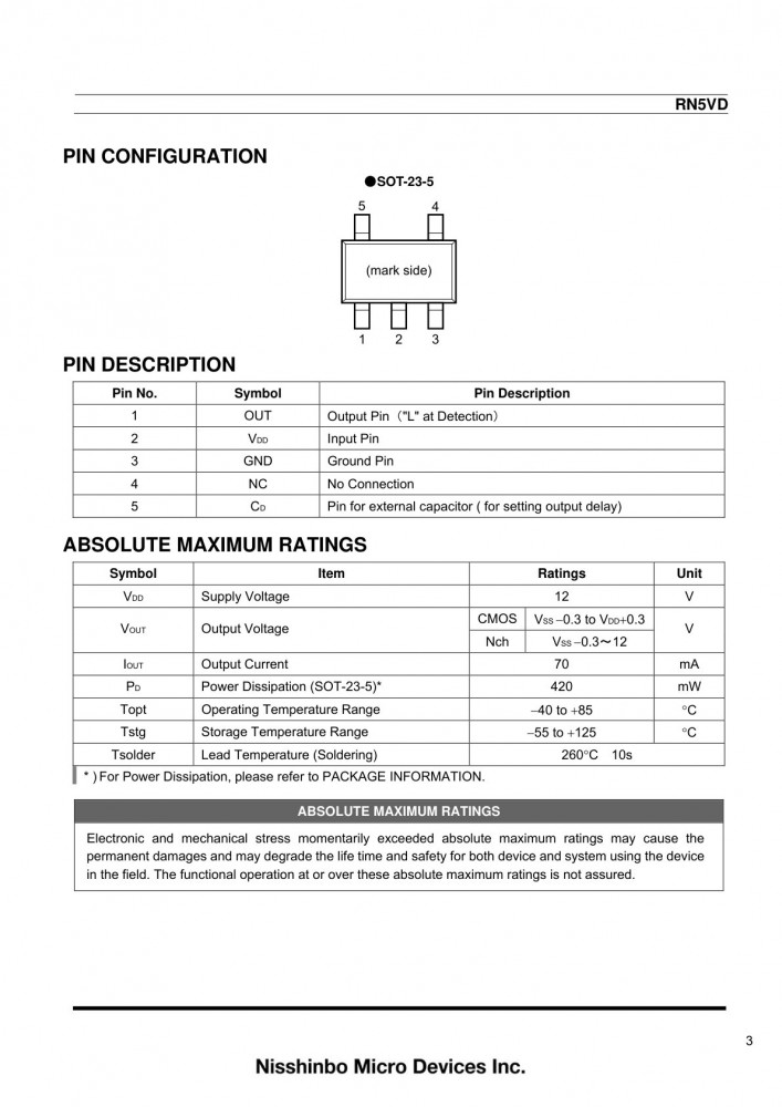 RN5VD datasheet page 3