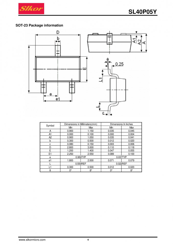 SL40P05Y datasheet page 4