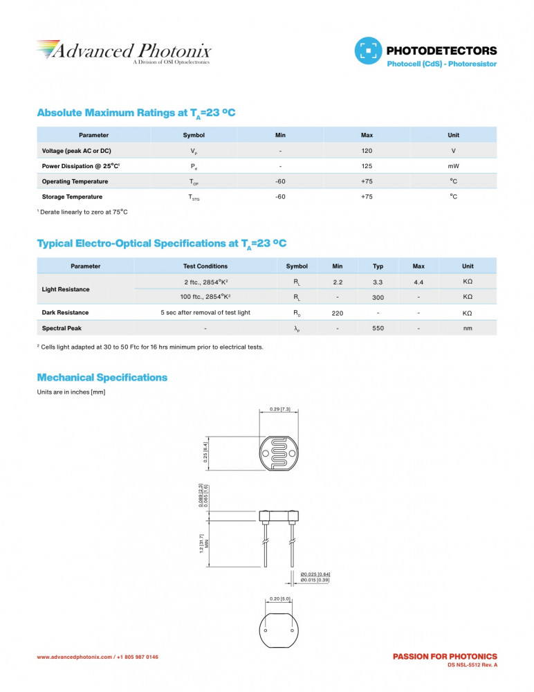 NSL-5512 datasheet page 2