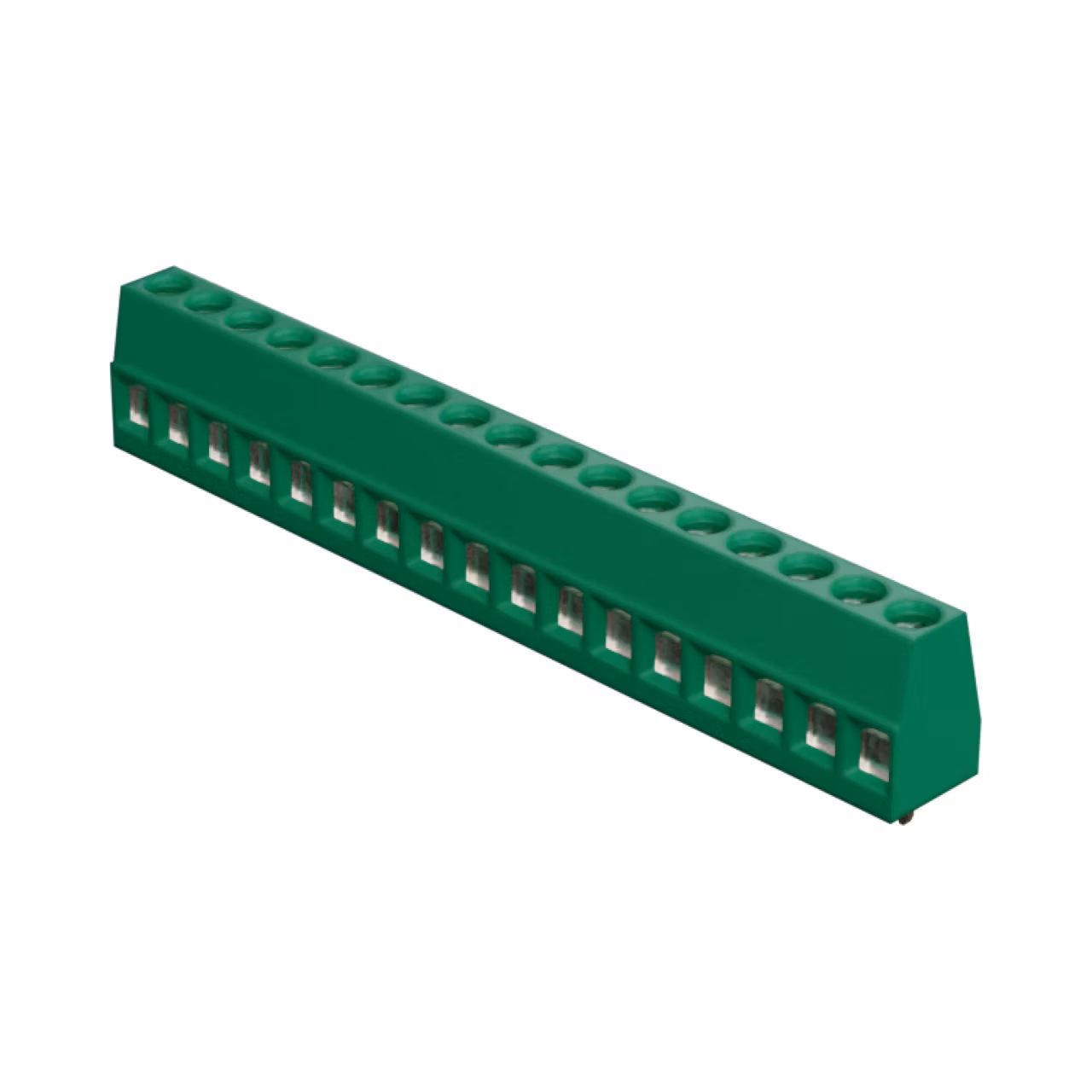 5.08mm Pitch Eurostyle Vertical Fixed Mount PCB Terminal Block, Green Housing, 17 Circuits for sale