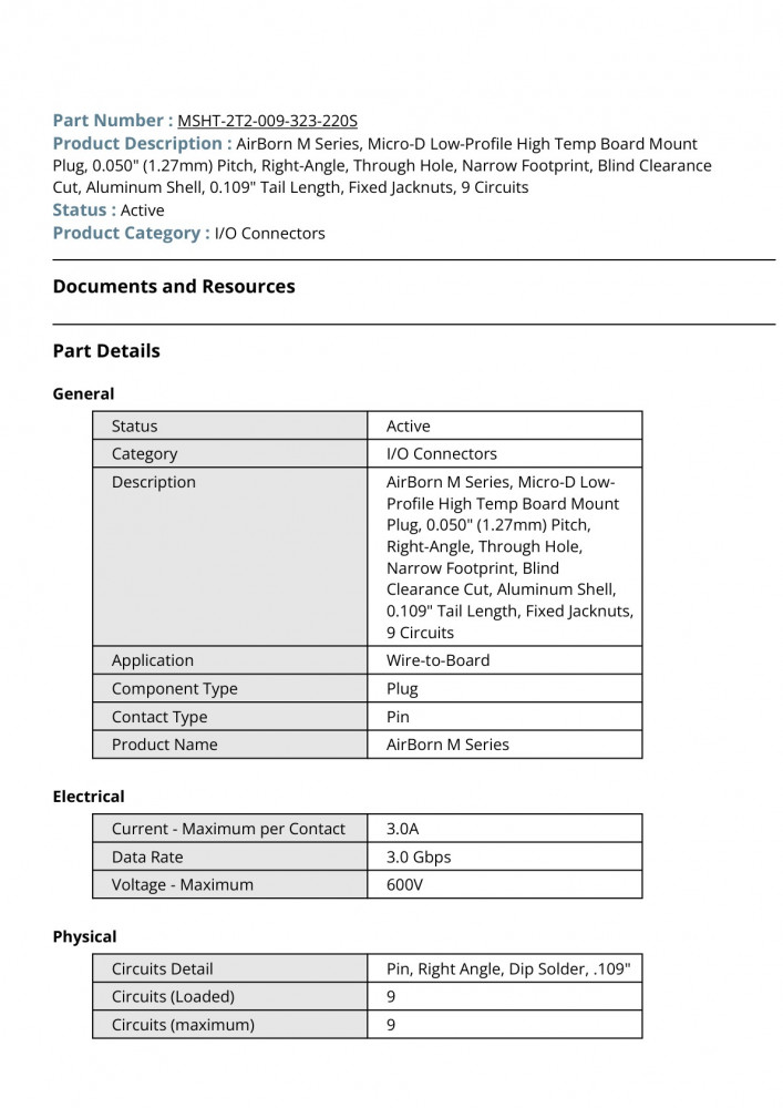 MSHT-2T2-009-323-220S technical document image, page 1