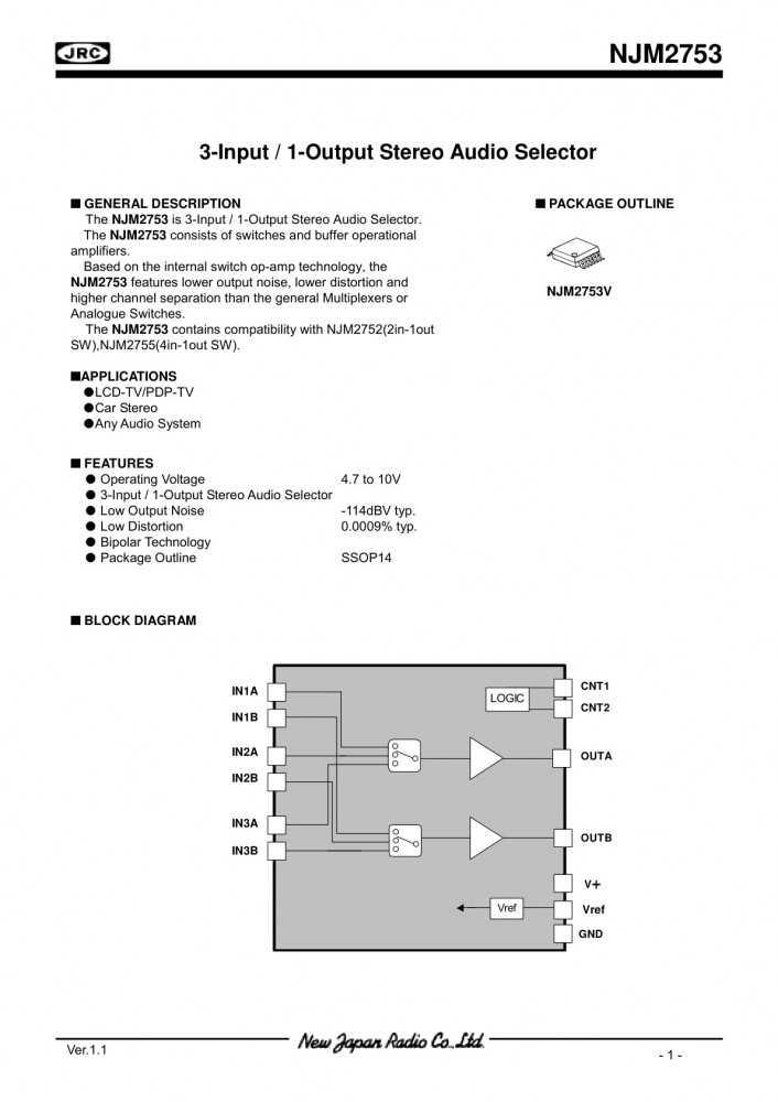 NJM2753 documentation page 1