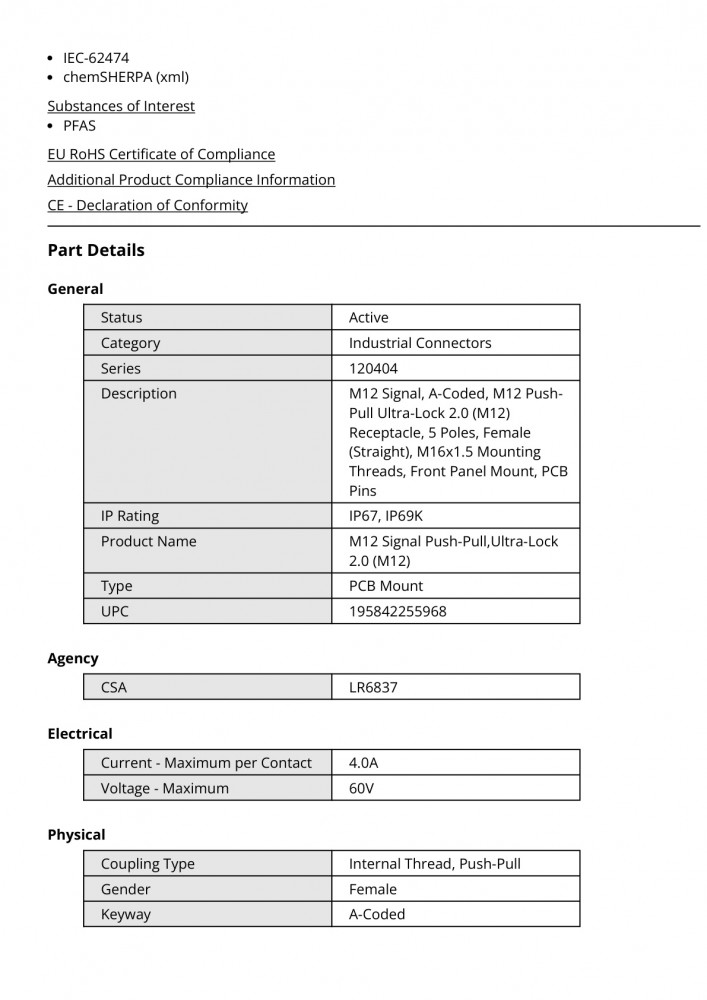 MOLEX product specification page image 2