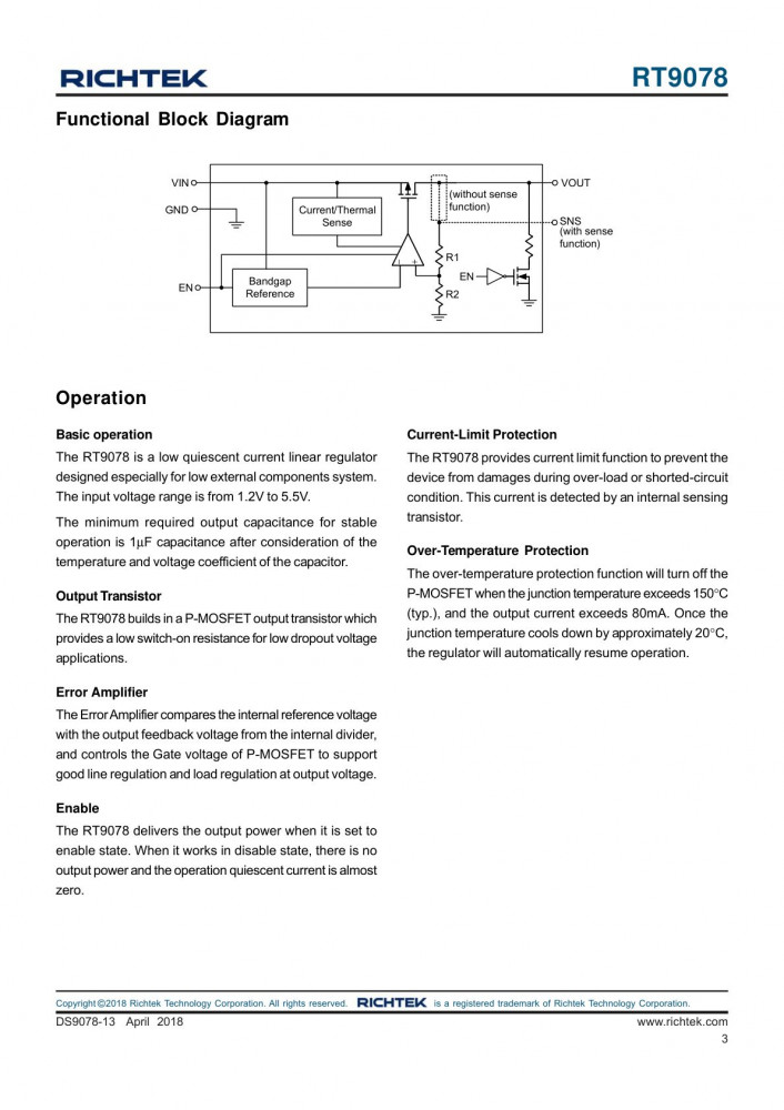 RT9078 datasheet page 3