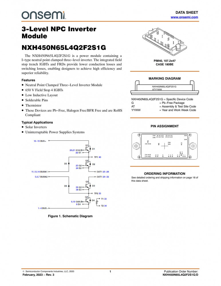 NXH450N65L4Q2F2S1G document page 1