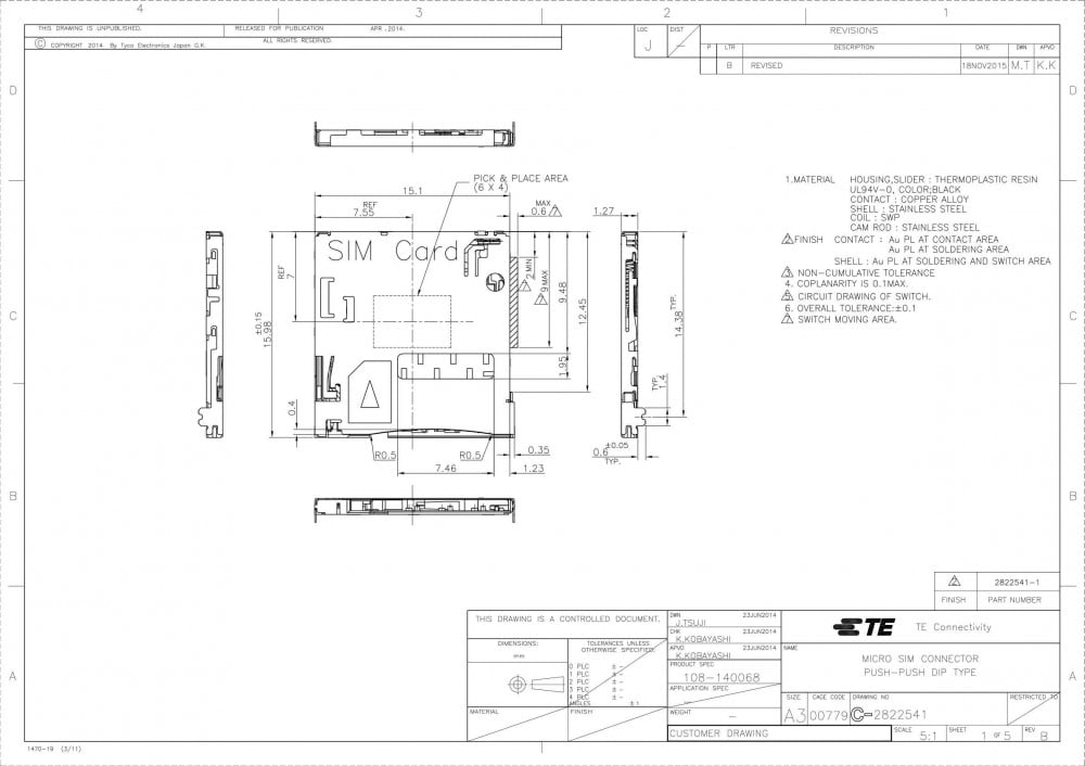 2822541-1 technical document page 1