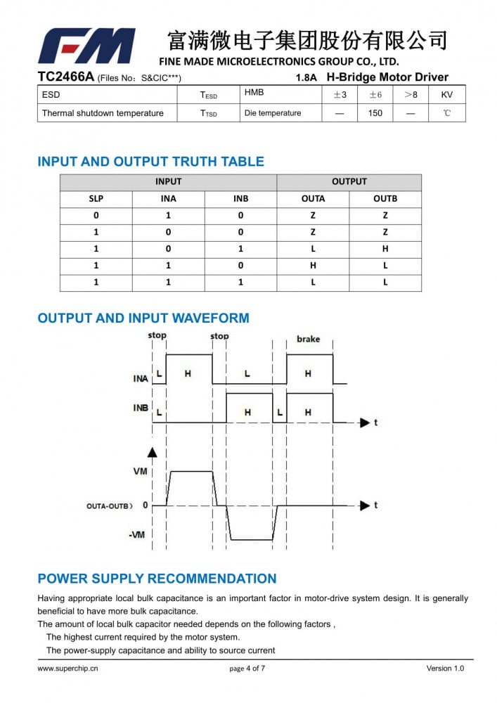 TC2466A datasheet page 4