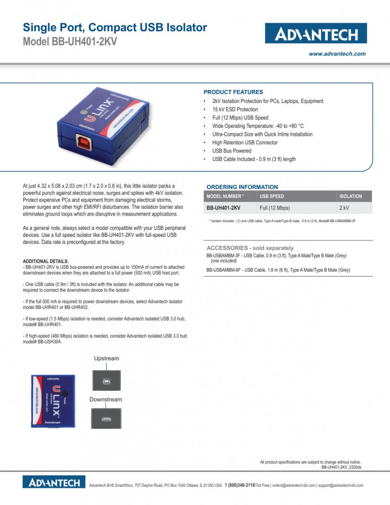 BB-UH401-2KV technical document page 1
