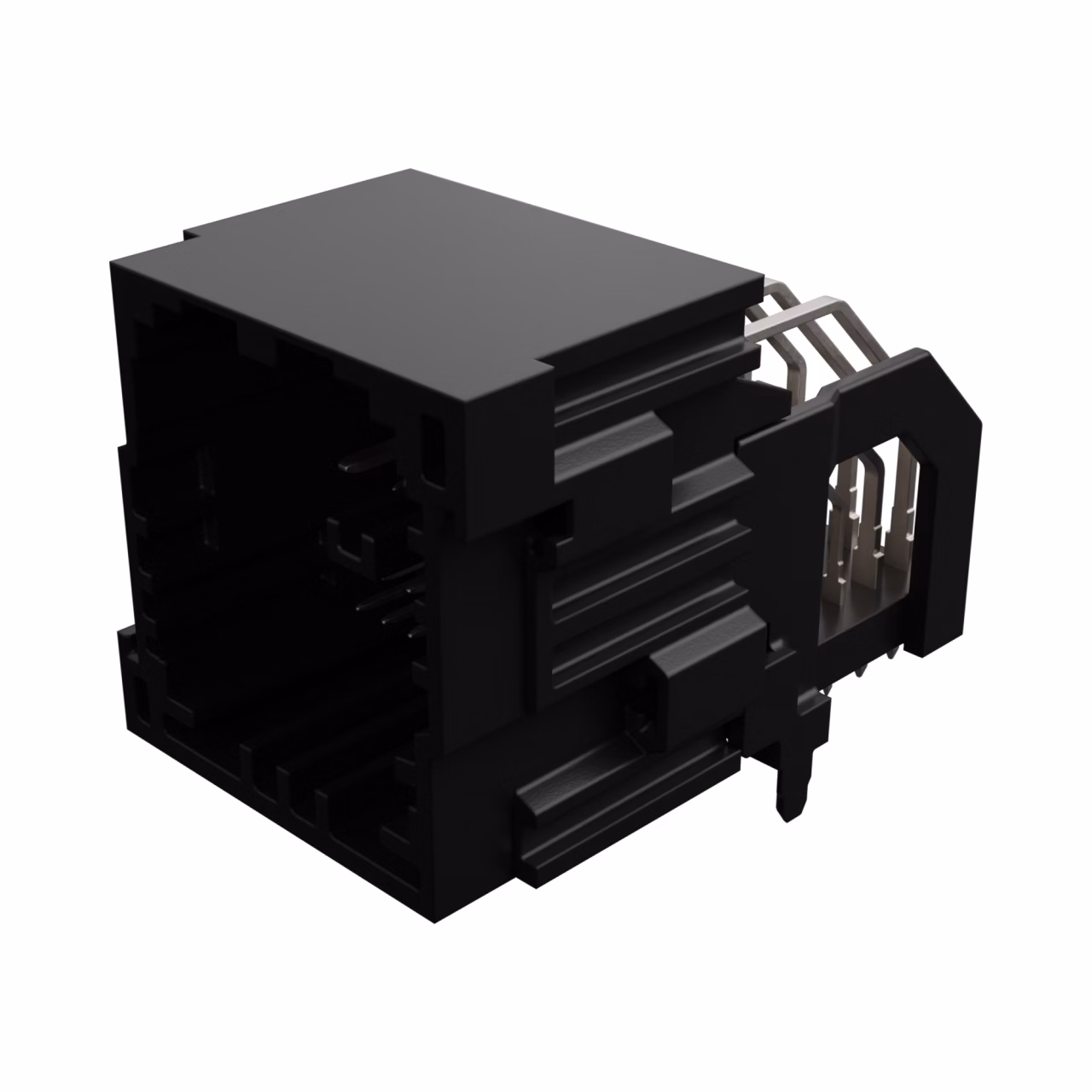 stAK50h Right-Angle Hybrid Header, 28 Circuits, Key 4, Black, Tube for sale