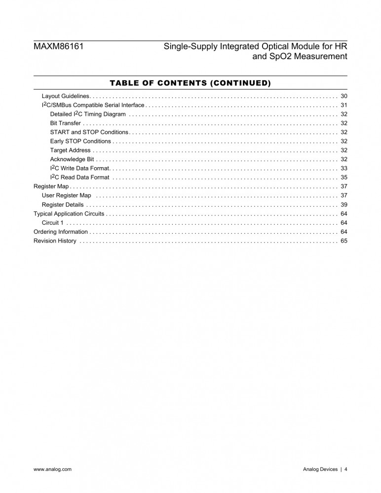 MAXM86161 datasheet preview, page 4