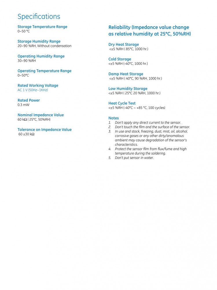 HS12SP technical document page 2