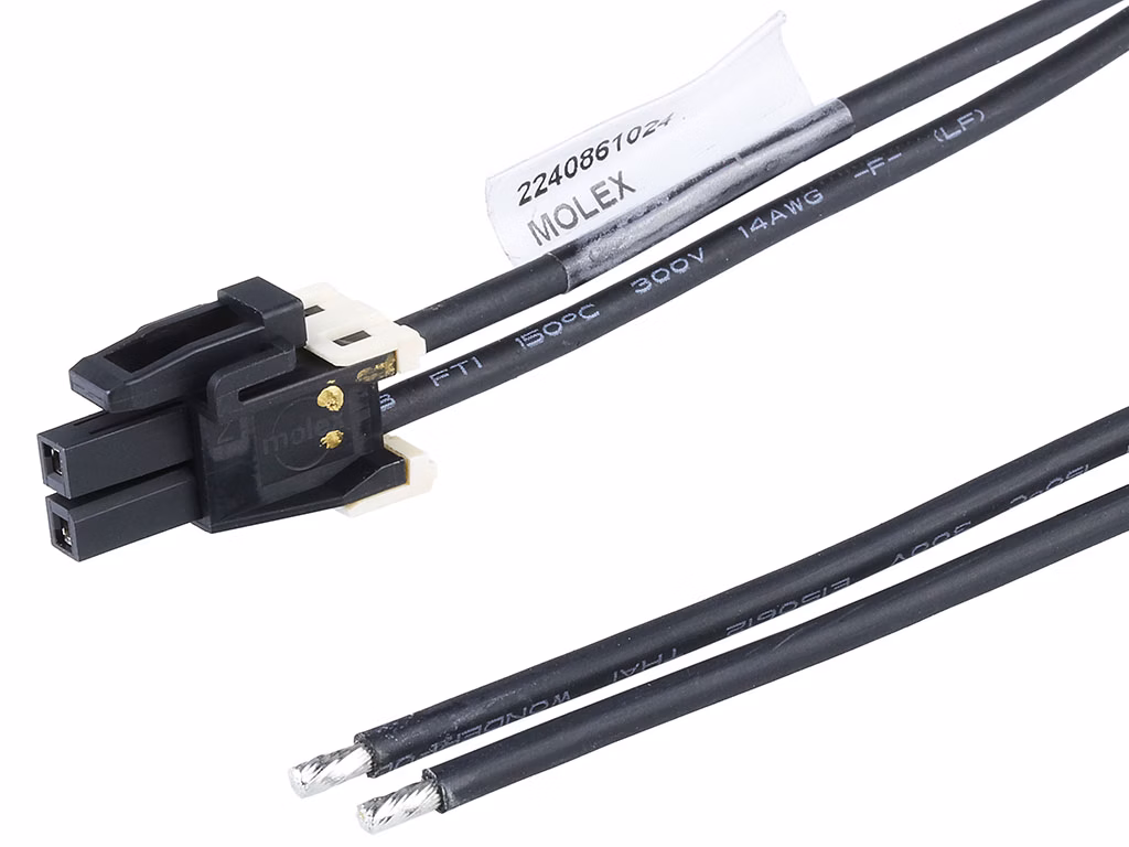 CLIK-Mate-to-CLIK-Mate Off-the-Shelf (OTS) Cable Assembly, 1.25mm Pitch, Single Row, 600.00mm Length, 6 Circuits, White