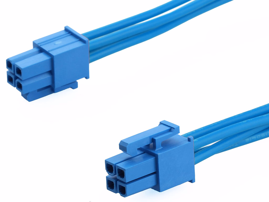 Mini-Fit Versa Color-to-Mini-Fit Versa Color Off-the-Shelf (OTS) Cable Assembly, 4.20mm Pitch, Dual Row, 600.00mm Length, 2 Circuits, Blue