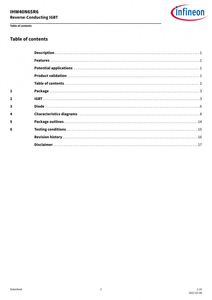 IHW40N65R6 datasheet page 2