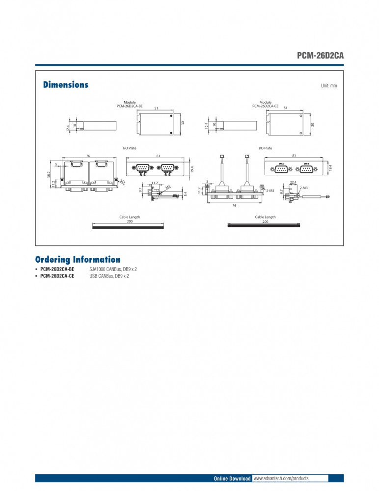 PCM-26D2CA product document, page 2