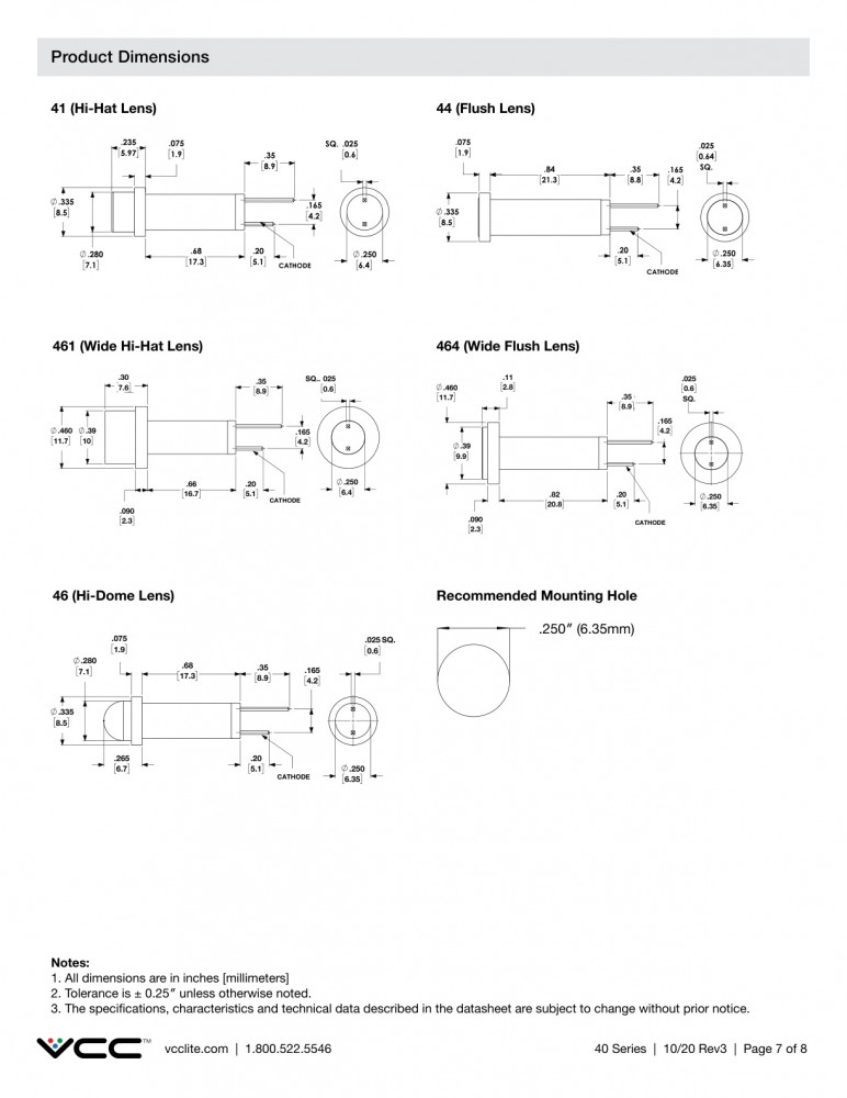 VCC 40 Series datasheet page 7