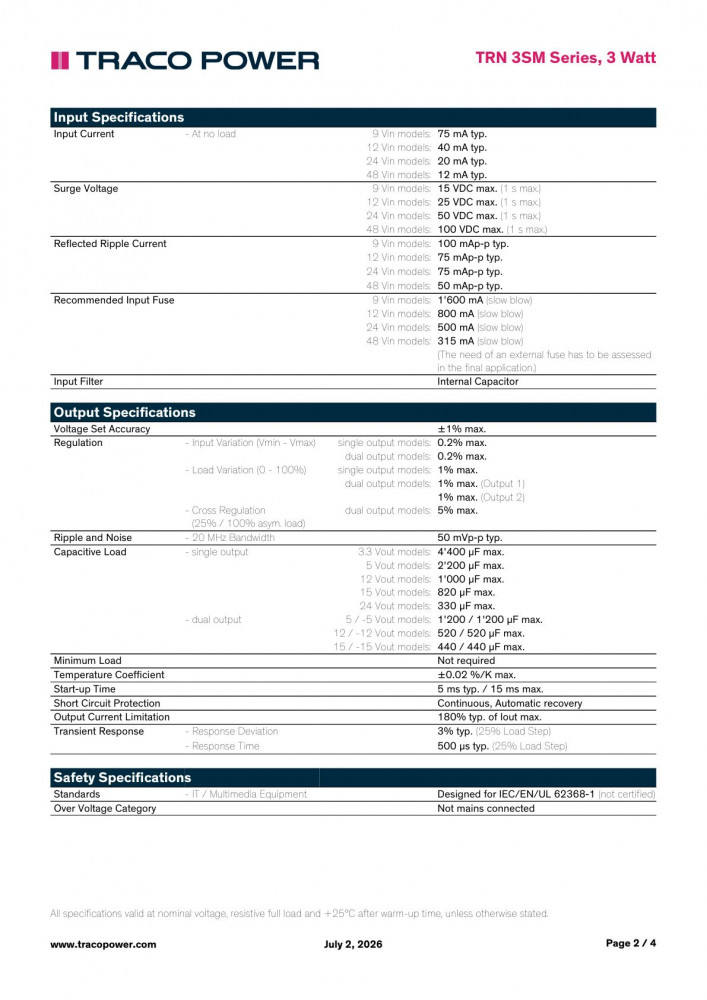 TRN 3SM datasheet page 2