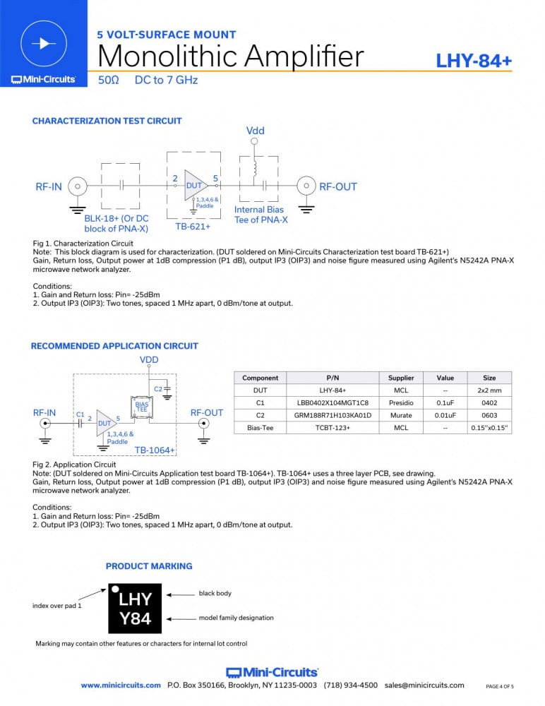 LHY-84+ datasheet page 4