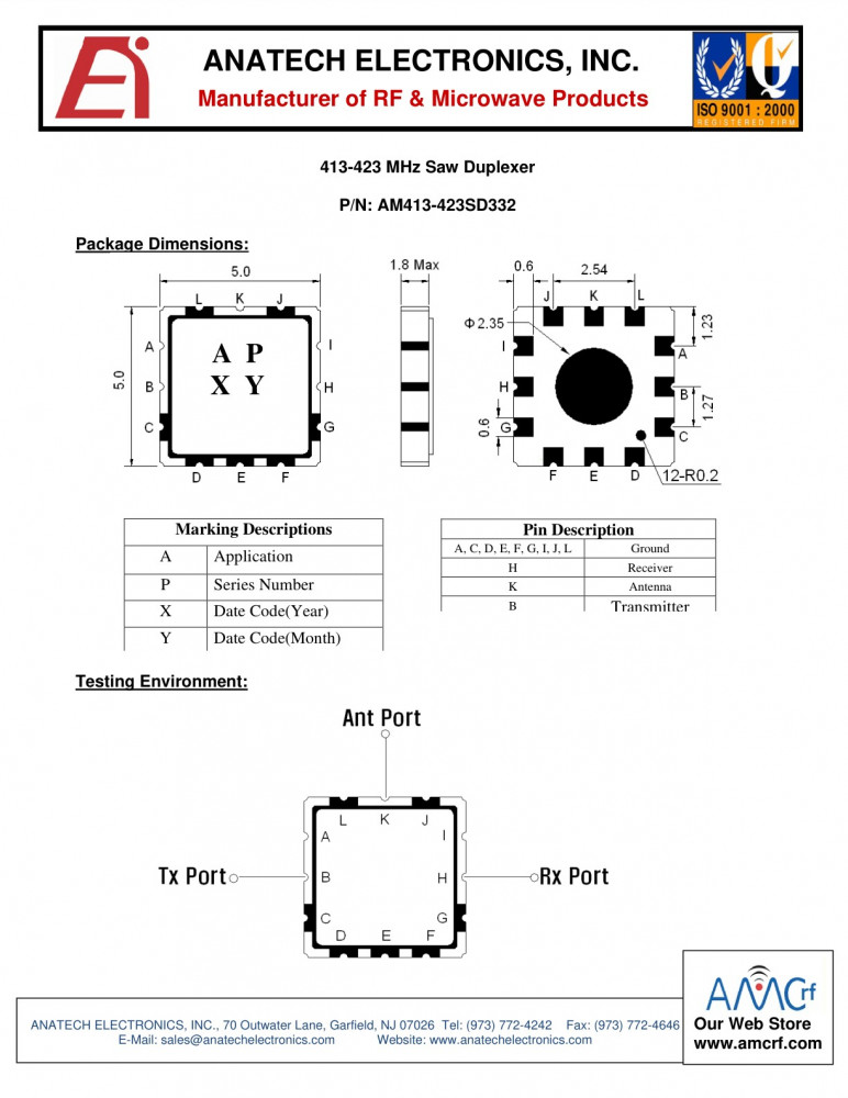 AM413-423SD332 technical document page 2