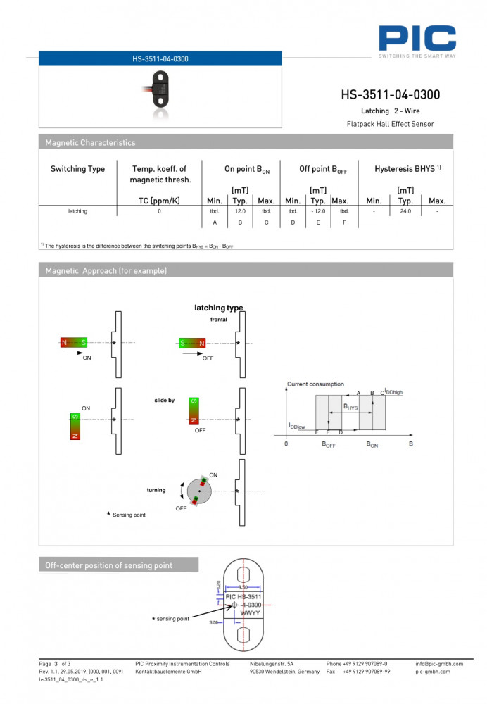 HS-3511-04-0300 datasheet page 3