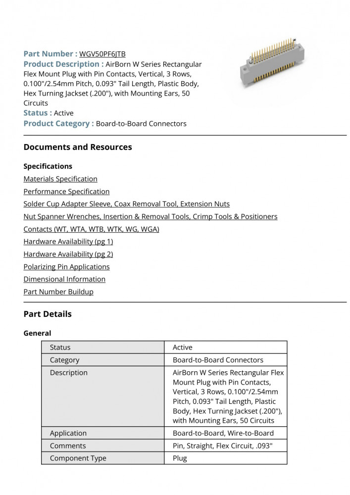WGV50PF6JTB technical document image, page 1