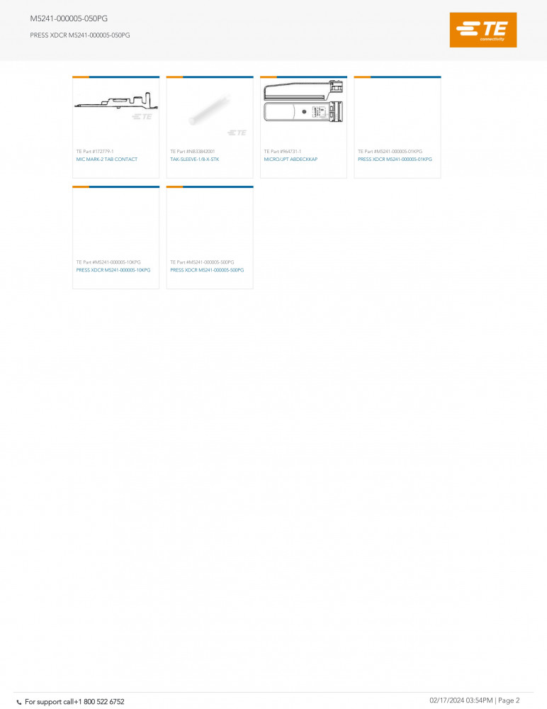 M5241-000005-050PG technical document page 2