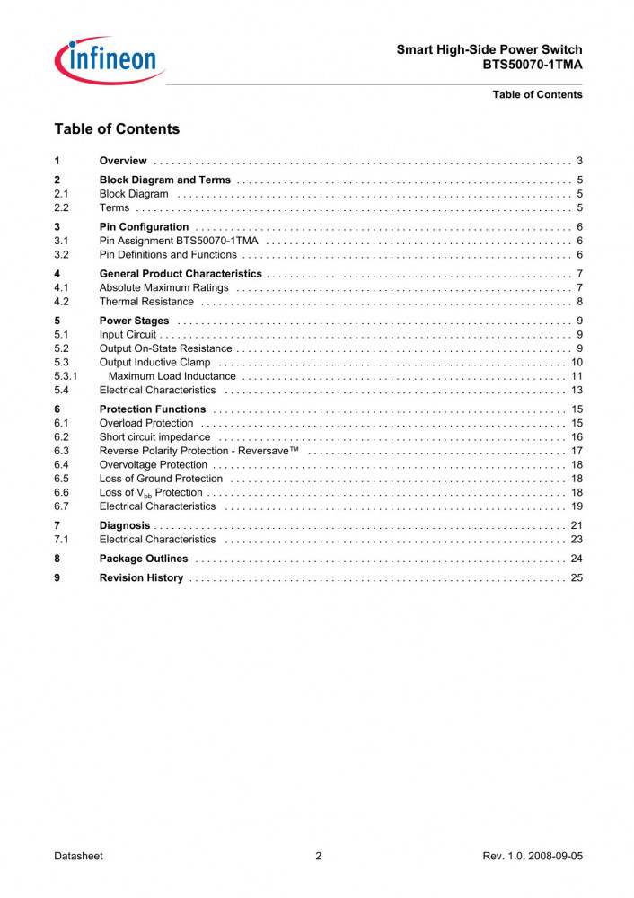 BTS50070-1TMA datasheet page 2