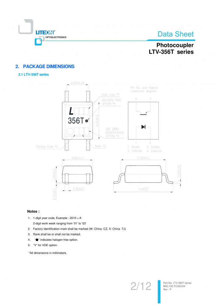 LTV-356T datasheet page 3