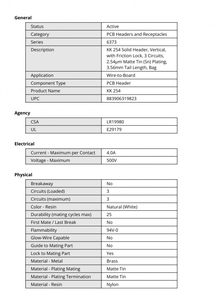 MOLEX 50362286 technical document page 2