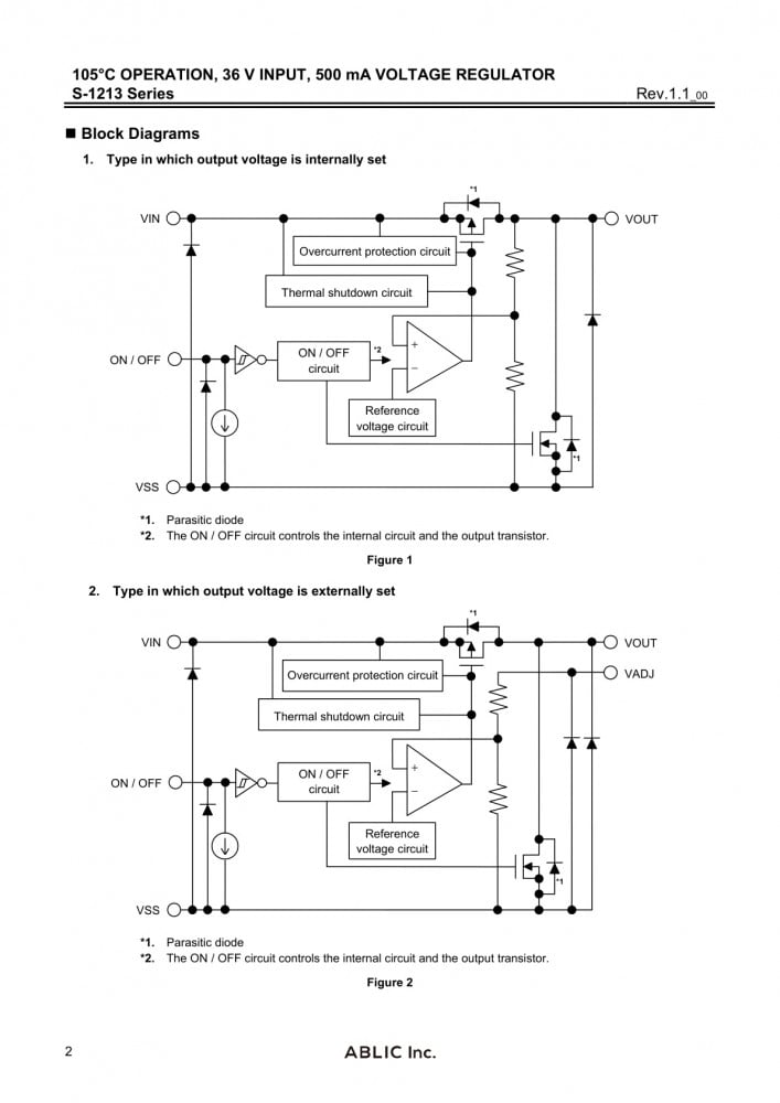 ABLIC S-1213 datasheet page 2