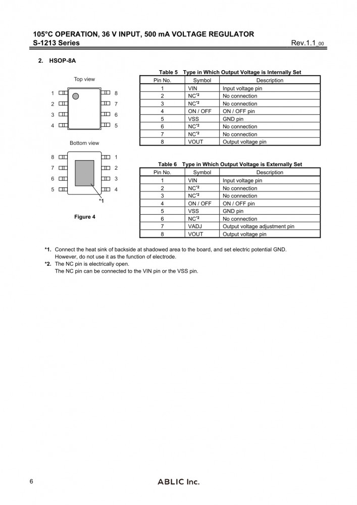 ABLIC S-1213 datasheet page 6