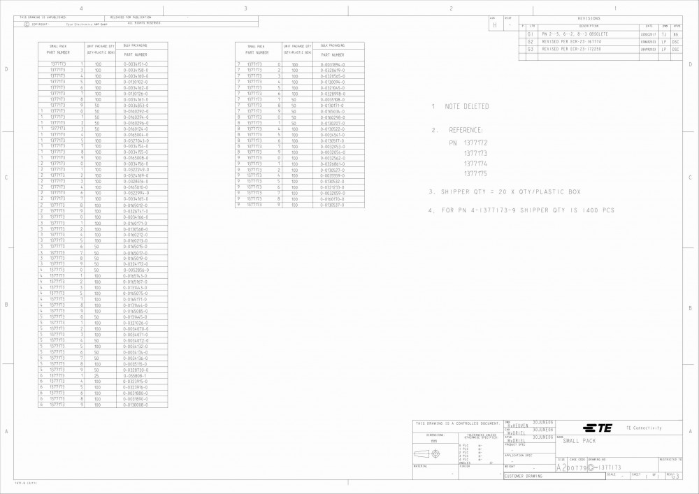 TE Connectivity 4-1377173-7 controlled drawing preview