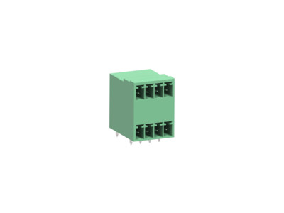 12.00mm Pitch Beau EuroMax Right-Angle PCB Header, Closed Ends, Black, 4 Circuits