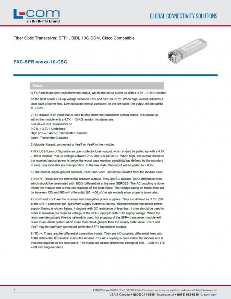 FXC-SPB-2360-10-CSC datasheet page 5