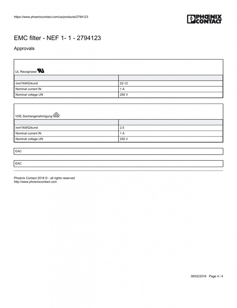 Phoenix Contact 2794123 technical document page 4