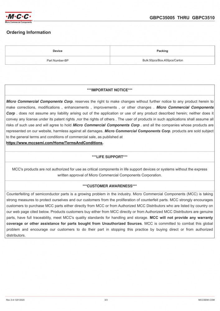 GBPC3504-BP datasheet page 3
