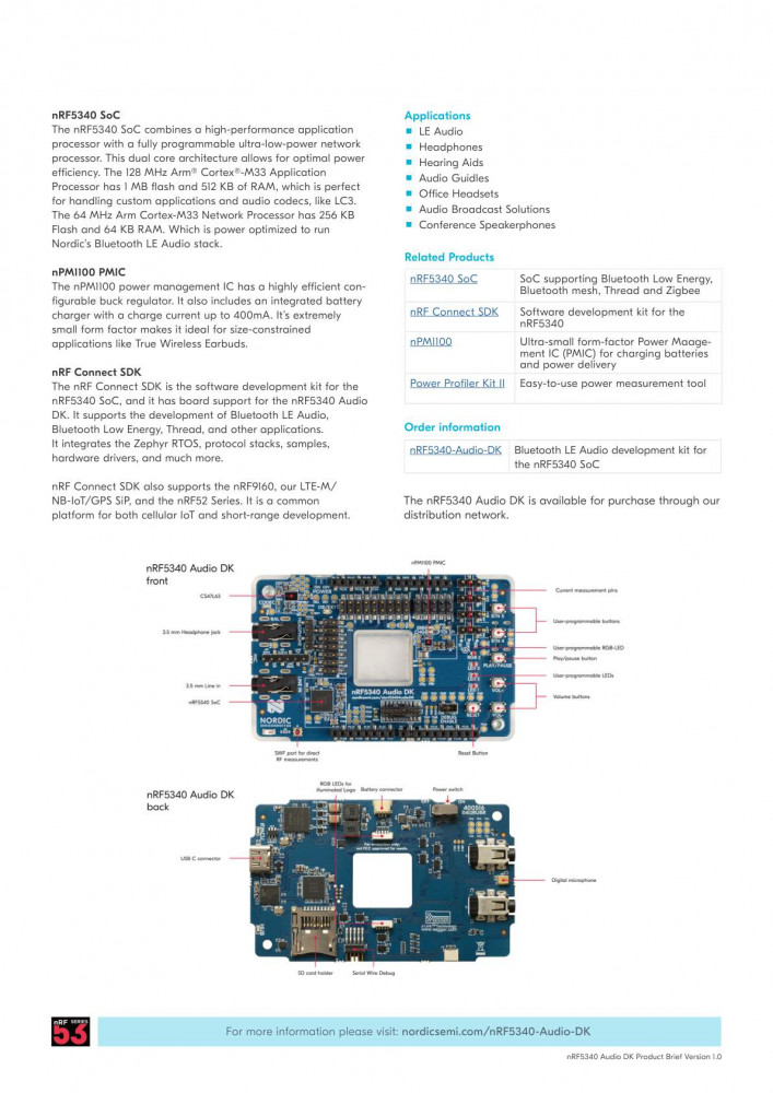 NRF5340 AUDIO DK technical document page 2