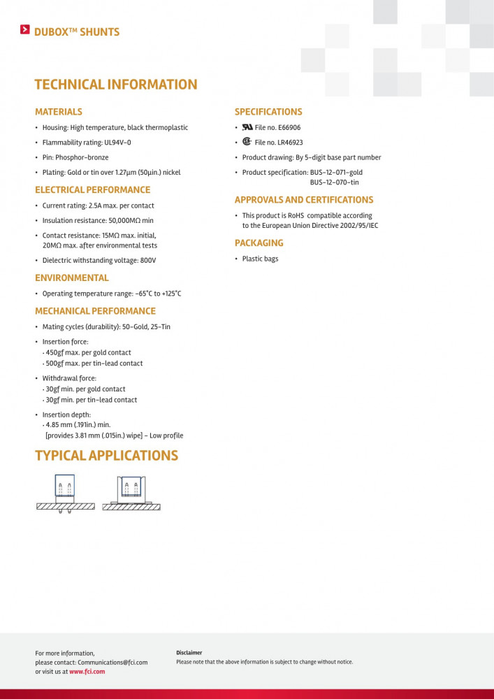 Amphenol Dubox documentation page 2