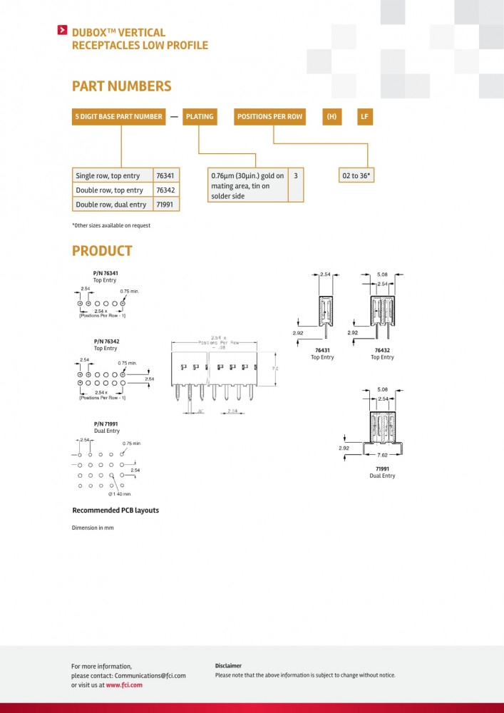Amphenol Dubox documentation page 9