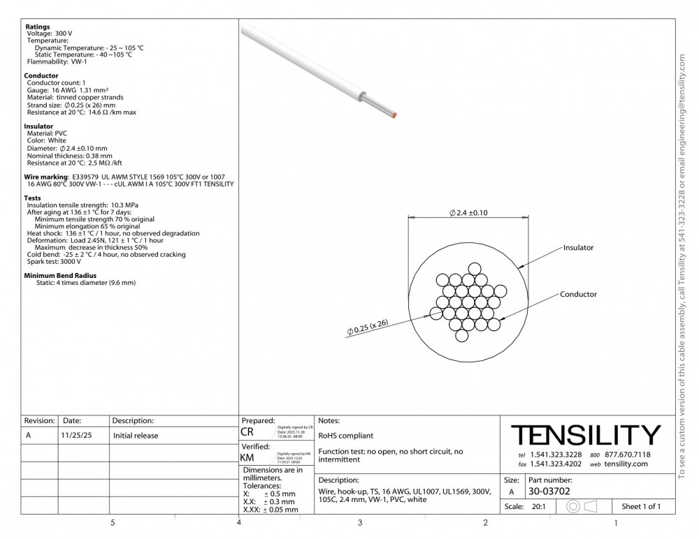 Tensility International 30-03702 product drawing