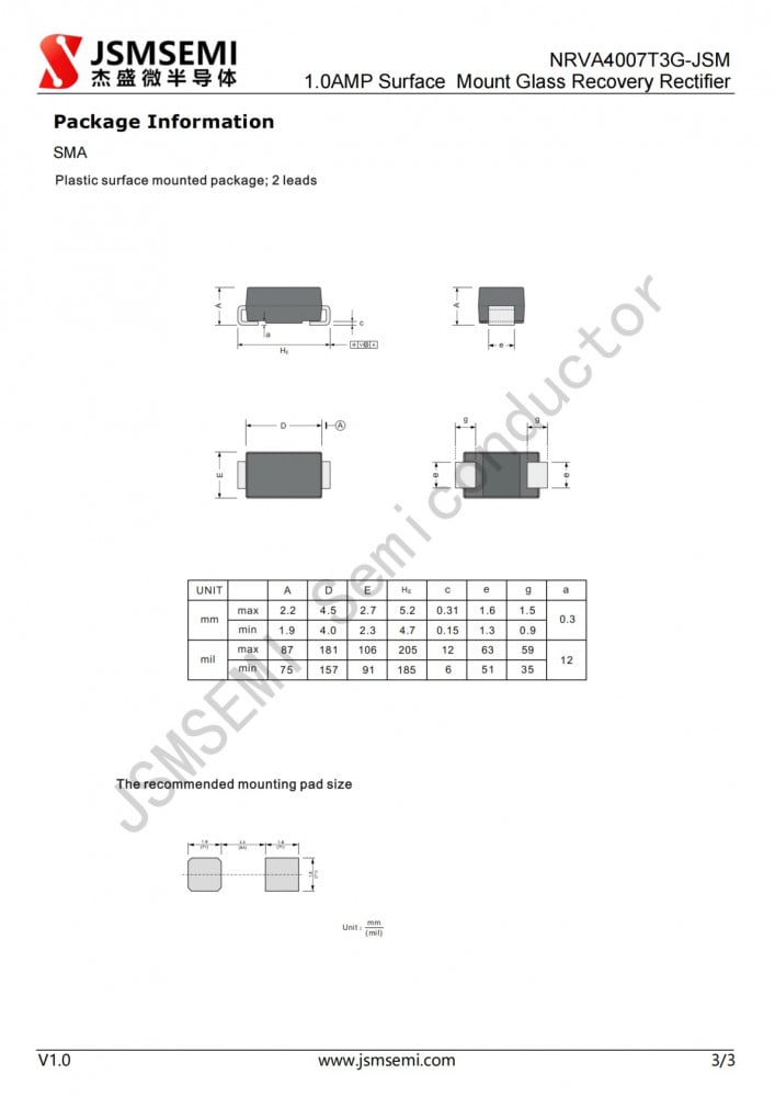 NRVA4007T3G-JSM datasheet page 3