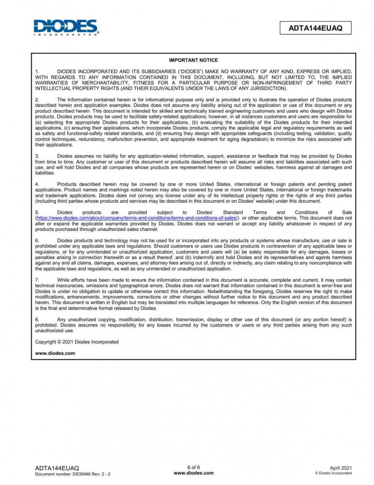 ADTA144EUAQ-13 datasheet page 6