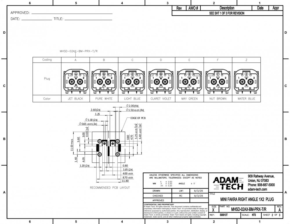 ADAM TECH MHSD-02AX-BM-PRX-T/R technical drawing page 2