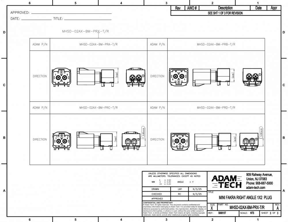 ADAM TECH MHSD-02AX-BM-PRX-T/R technical drawing page 3