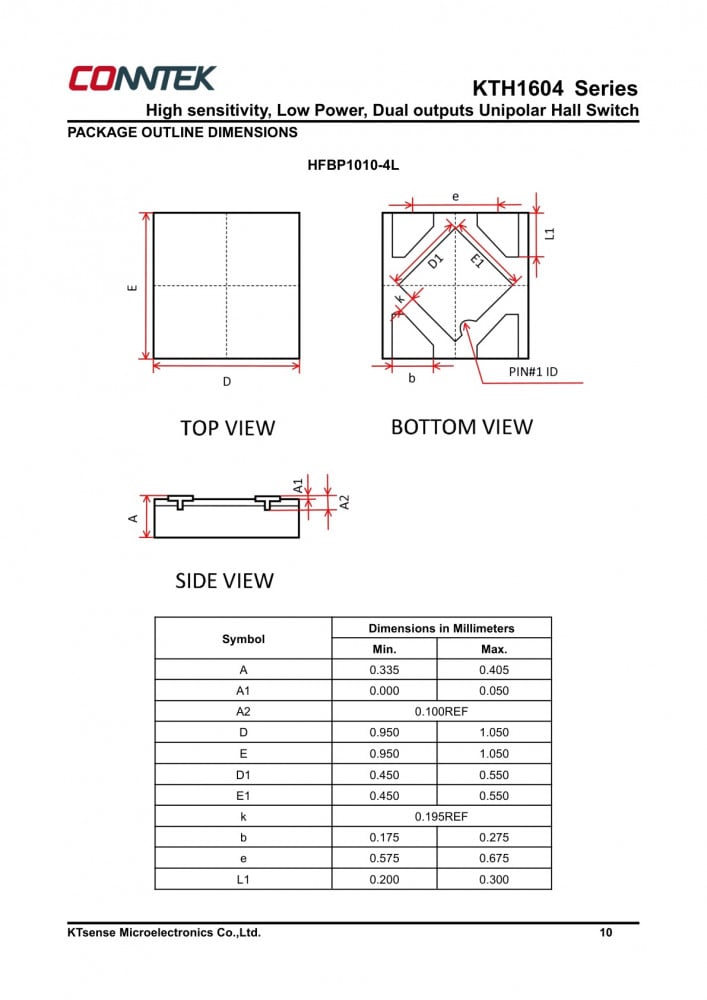 CONNTEK KTH1604 datasheet page 10