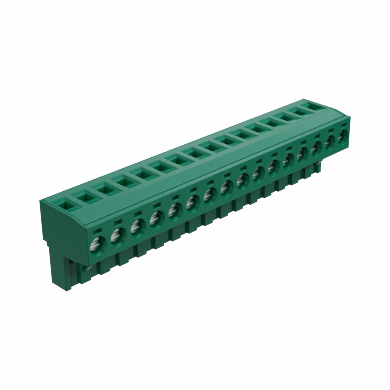 5.08mm Pitch Eurostyle Horizontal Plug, with Reverse Imprinting, Green Housing, Gold (Au) Plated, 16 Circuits for sale