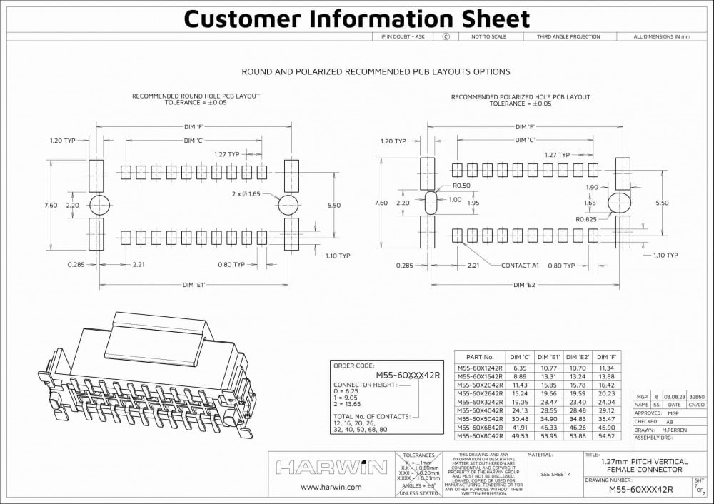 Harwin M55-6002642R technical drawing page 4