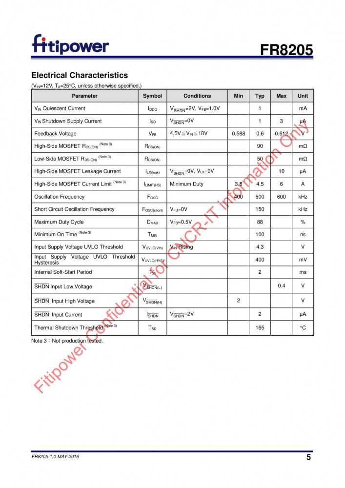 FR8205S6CTR datasheet page 5