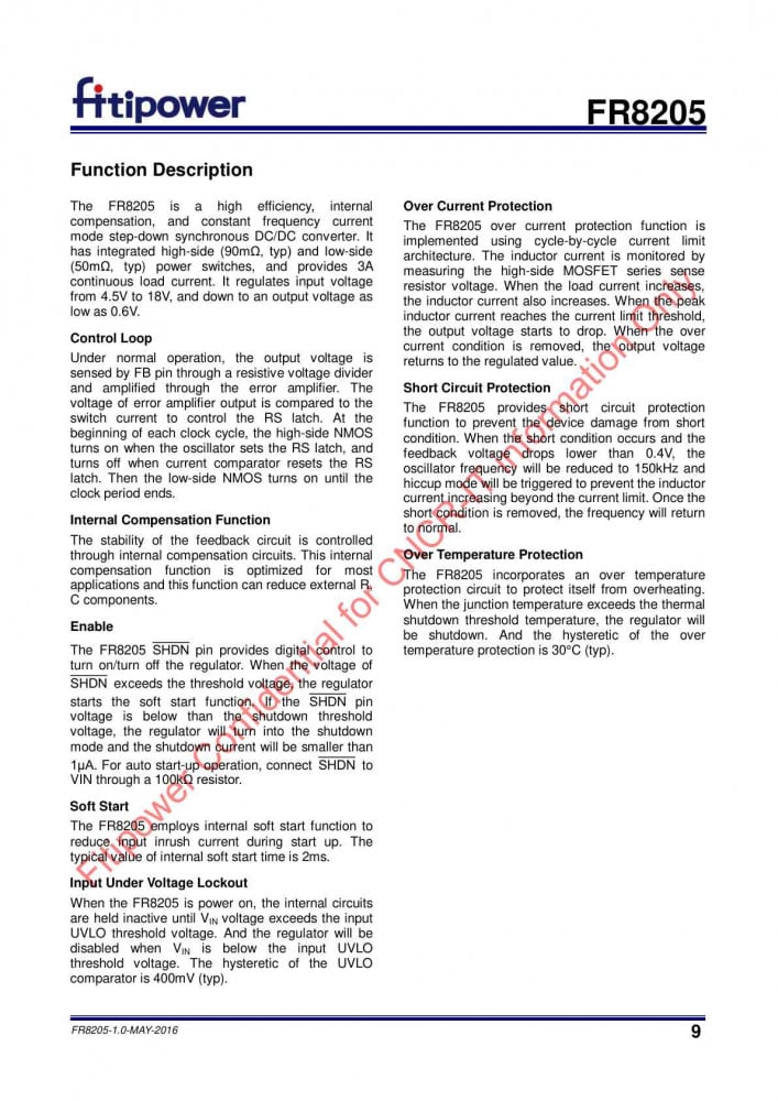 FR8205S6CTR datasheet page 9