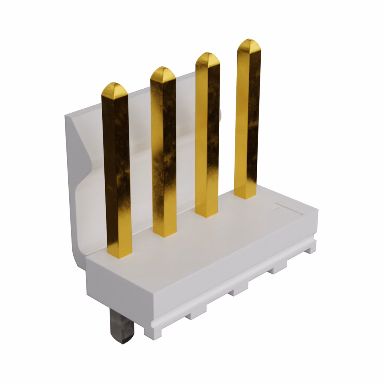 KK 396 Header, Vertical, Friction Lock, 4 Circuits, 0.76µm Gold (Au) Selective Plating for sale